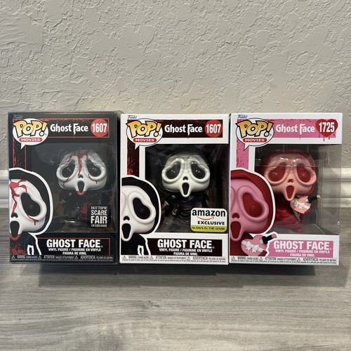 Funko Pop! Scream Set Of 3 Ghost Face- Bloody Scare Fair , Pink , And ...