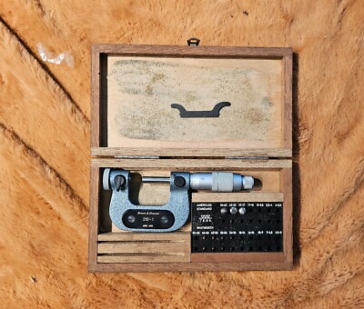 BROWN & SHARPE 0-1" NO. 210-1 THREAD PITCH MICROMETER TESA | eBay