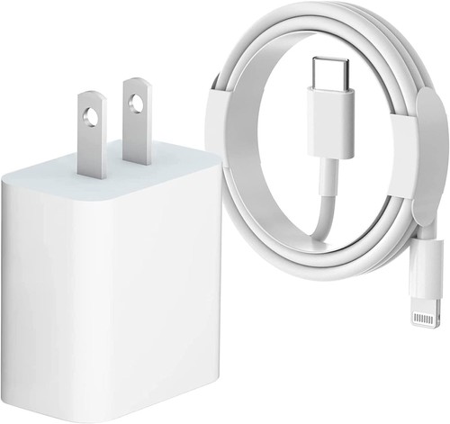 6FT Fast Charger 20W PD Type USB-C Wall Adapter For iPhone 14 13 12 11 ...
