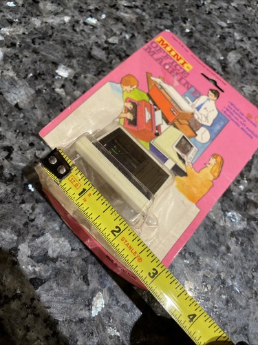 Vintage Miniature Wind Up Toy Computer Office Diorama dollhouse Retro ...