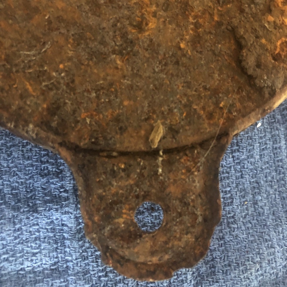 Used Collectible Vintage Rusty/ Patina Metal Reflector With Red ...