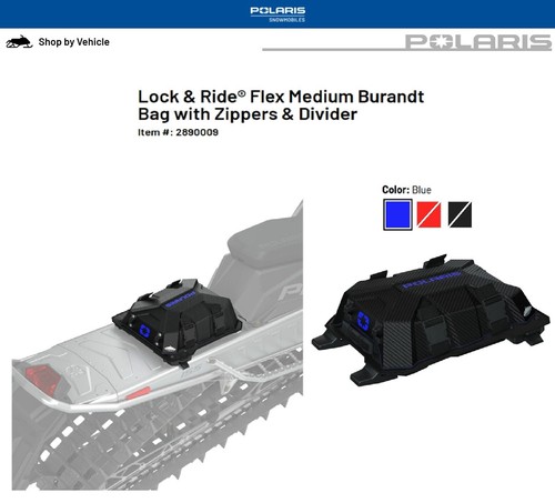 Polaris Lock & Ride Flex Medium Burandt Bag with Zippers & Divider ...