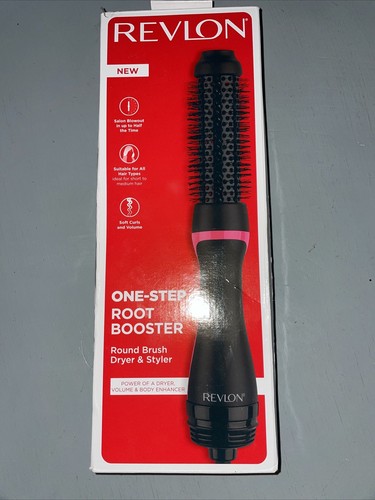 Revlon One Step Root Booster Round Brush Dryer Hair Styler Volume Body ...