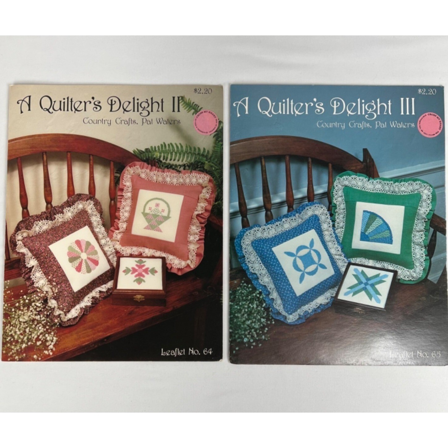 Pat Waters Cross Stitch Leaflets Quilters Delight II and III Quilt ...