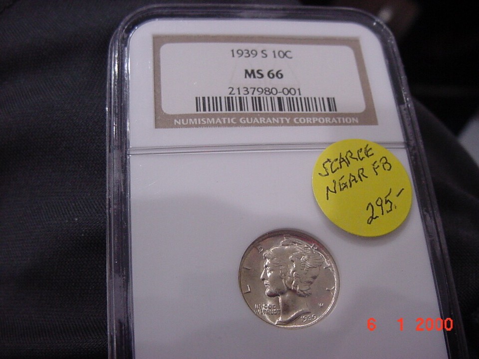 1939S Mercury Dime NGC MS66 Near full bands Very Scarce | eBay
