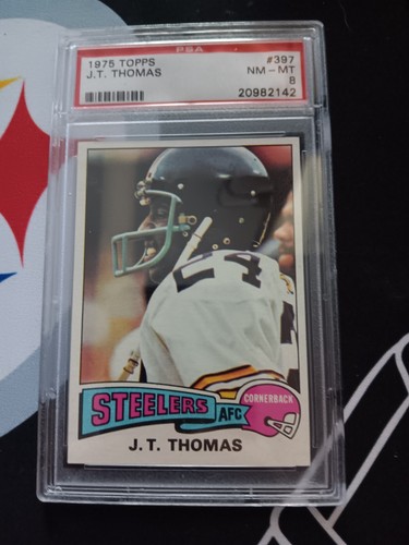 Pittsburgh Steelers 1975 Topps Rookie J.T. THOMAS PSA 8 4XSB Champion ...