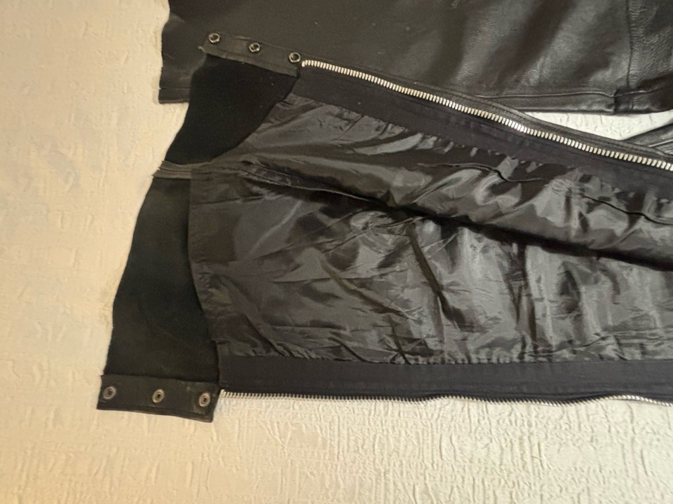Men's First Classics Black Leather Over Pants Overpants size 34 | eBay