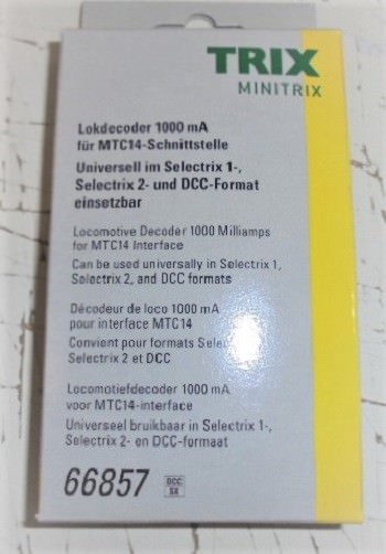 Trix 66857 Minitrix N Gauge Locomotive Decoder 1000 MA for Mtc14 ...