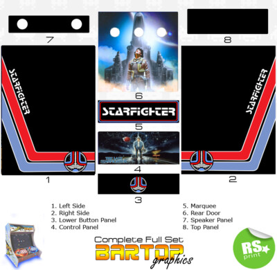 Last Starfighter bartop Full/Half Sets Arcade Artwork Arcade Graphics ...