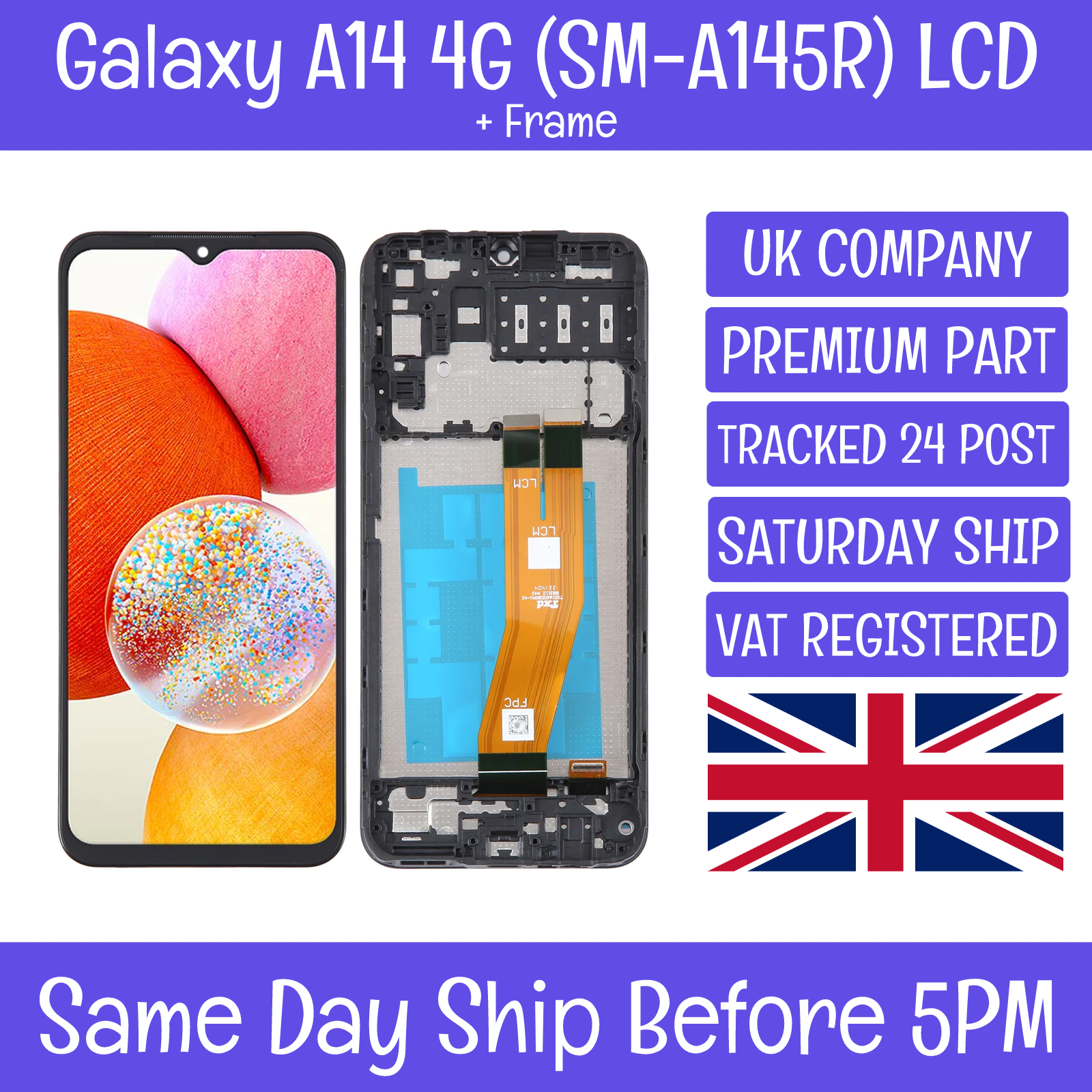 Samsung Galaxy A14 4G SM-A145R LCD Screen Display Touch Digitizer ...