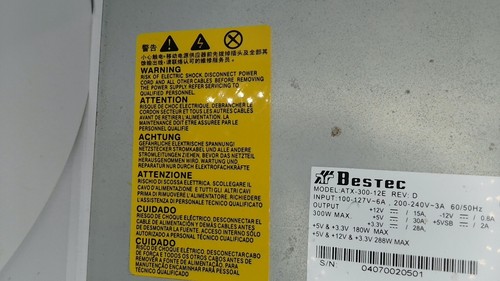 Bestec ATX-300-12E REV: D 300W Power Supply | eBay