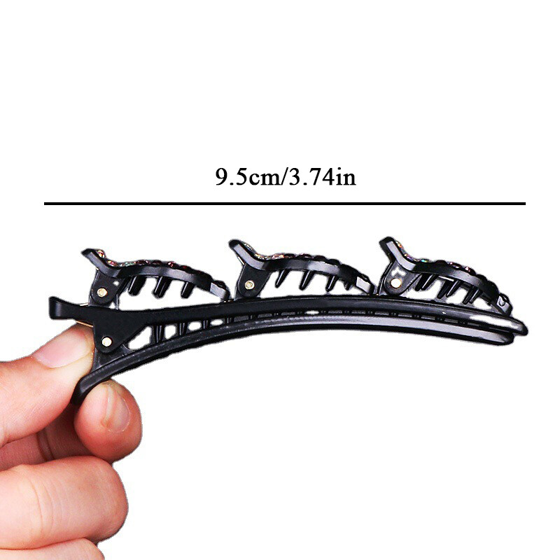 Sparkling Crystal Stone Braided Hair Clips, Double Bangs Hair Clips ...