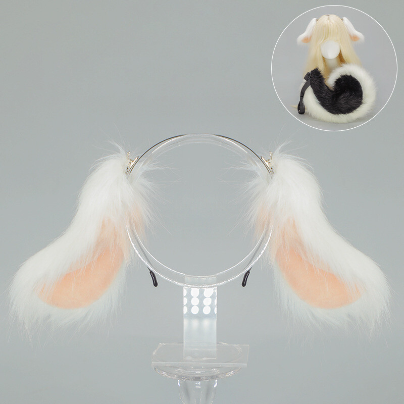 Cute Dog Puppy Drooping Ears Headband Furry Ears&tail Lolita Anime ...