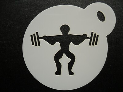 60mm weight lifting man design cake, cookie, craft & face painting ...
