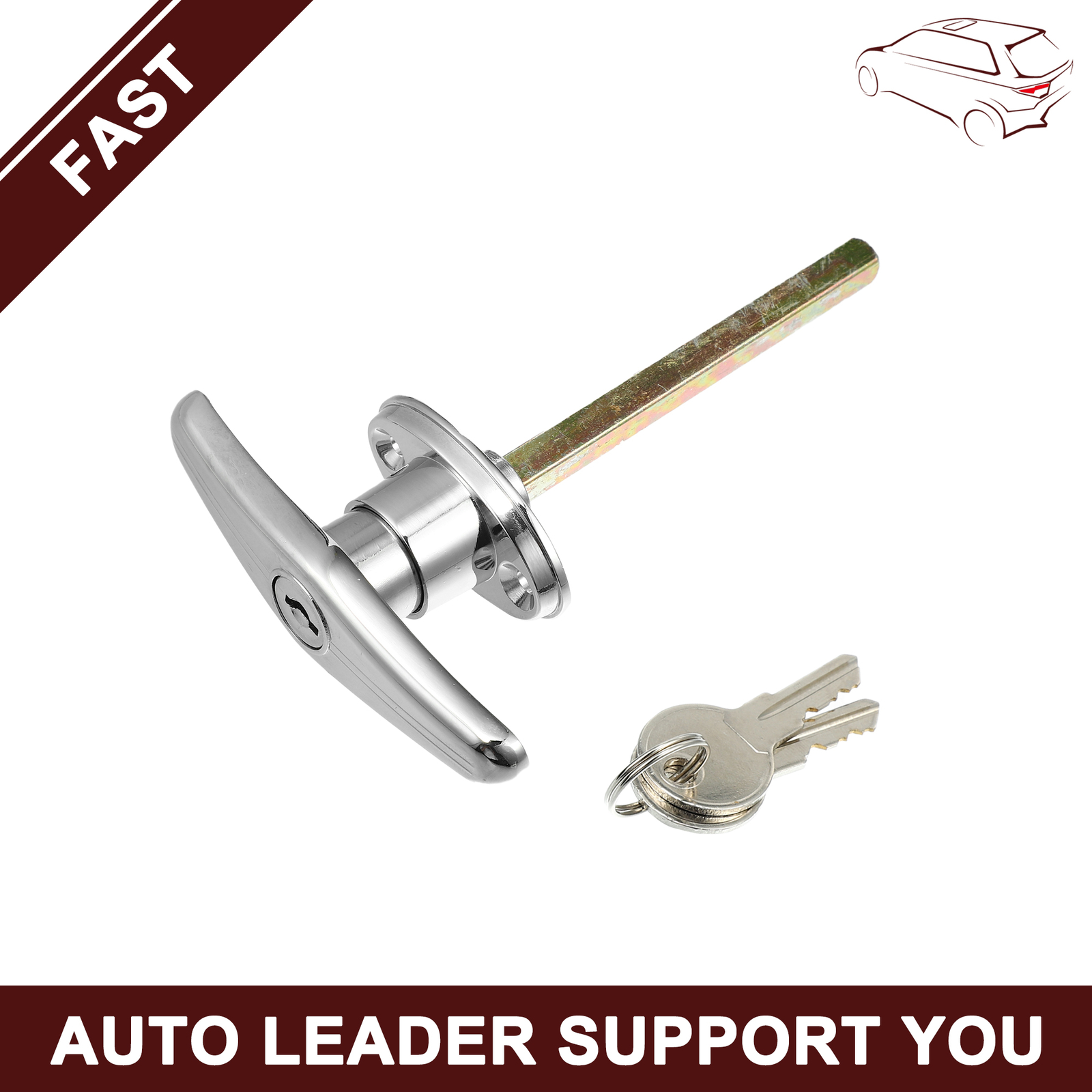 Universal Piece of 1 Garage Door Keyed T-Handle Lock Kit Shed Door Lock ...