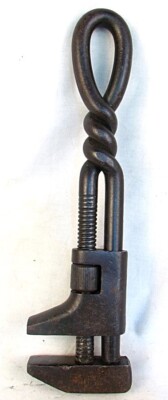 ANTIQUE ADJUSTABLE WRENCH *BLACKSMITH MADE* TWIST HANDLE | eBay