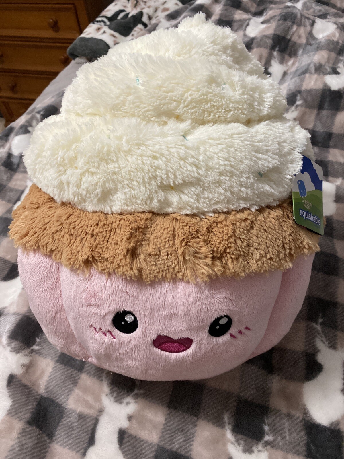 New W/tags Squishable Comfort Food Vanilla Cupcake Huge 16” Sz Plush ...