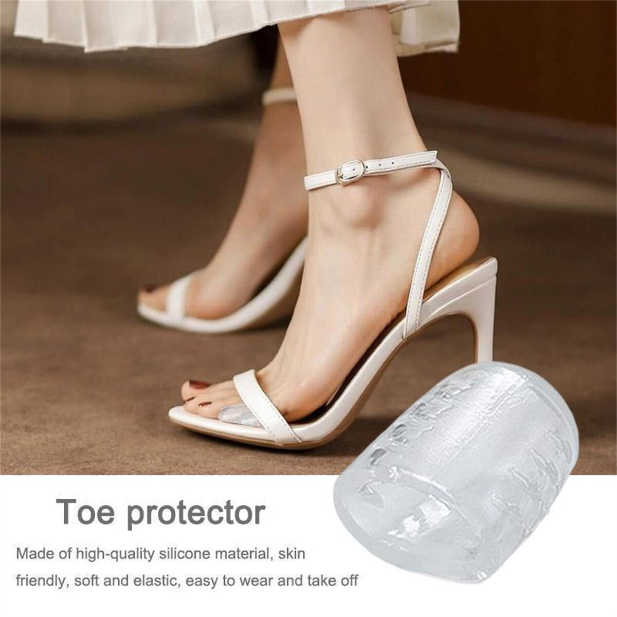 10Pcs Silicone Toe Caps Anti-Friction Breathable Toe Protector Prevents ...