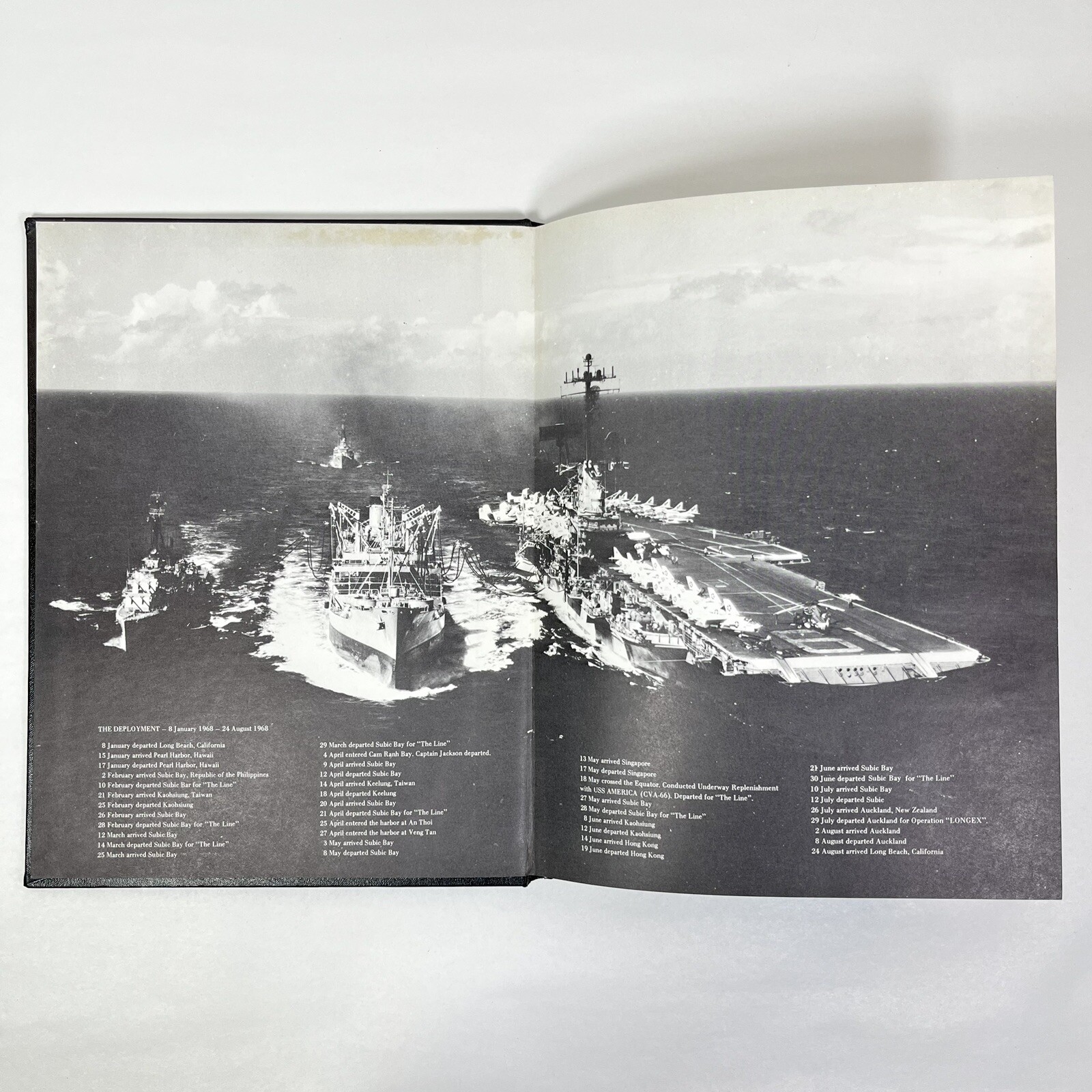 USS CALIENTE AO-53 WESTPAC 1968 Cruise Book Vietnam Gun Line Navy Log ...