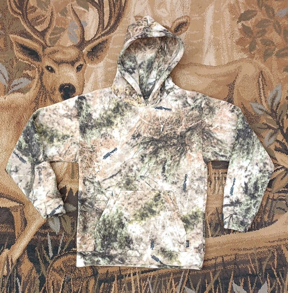 CABELAS ZonZ Western Camo Polar Fleece Hoodie by Zeek w/ Odor Control-S ...