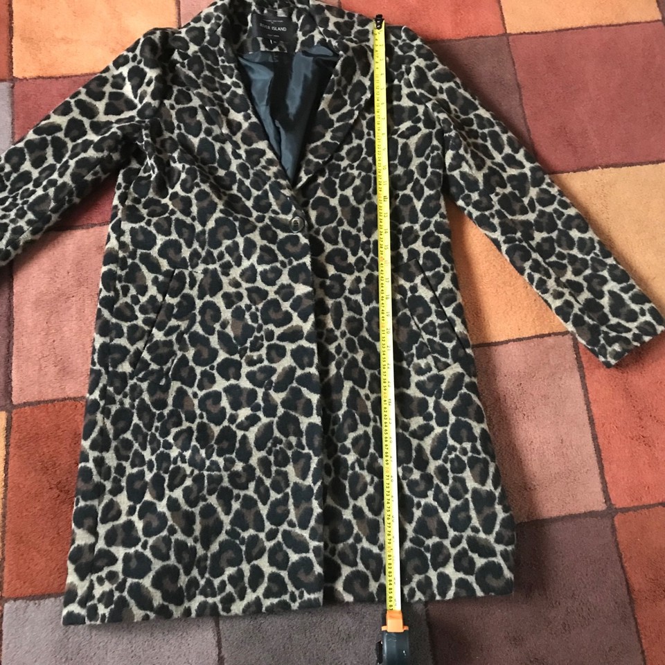 River Island Animal print coat size 12 | eBay UK