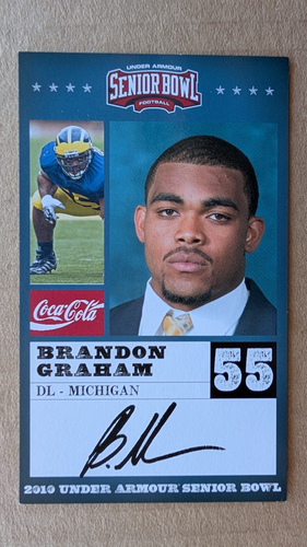 20010 Coca-Cola Senior Bowl BRANDON GRAHAM AUTOGRAPH AUTO Card ...
