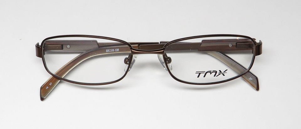 NEW TIMEX TMX SLIDE EYEGLASSES BR MENS METAL & PLASTIC FULL-RIM OVAL ...