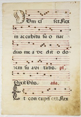 European - Illuminated Manuscript Gregorian Chant