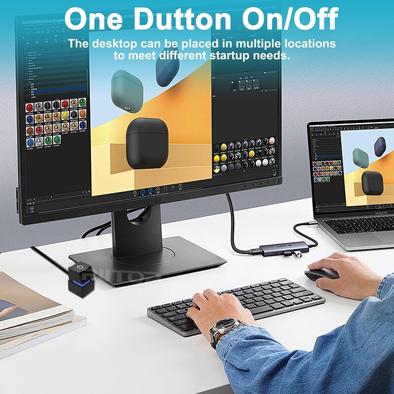 PC Power Button, Desktop Power Button PC External Power Switch ON Off ...