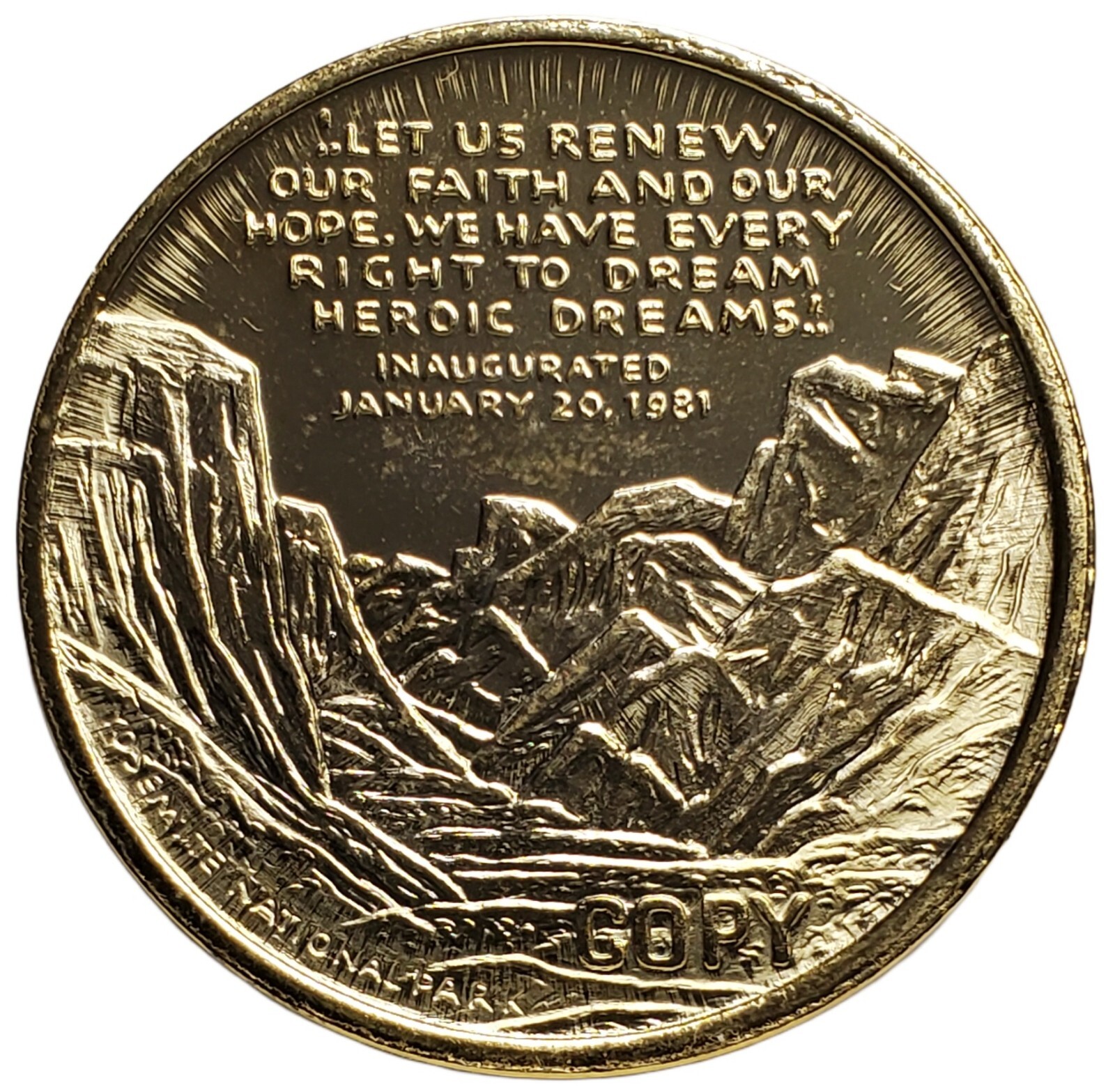 Unc Ronald Reagan 1981 Presidential Inauguration Commemorative Coin ...