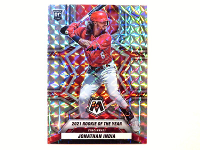 2022 Panini Mosaic Baseball Jonathan India Silver Mosaic Rookie Card ...