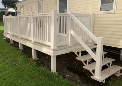 Static Caravan Decking 16x6Ft Side Decking UPVC | eBay UK