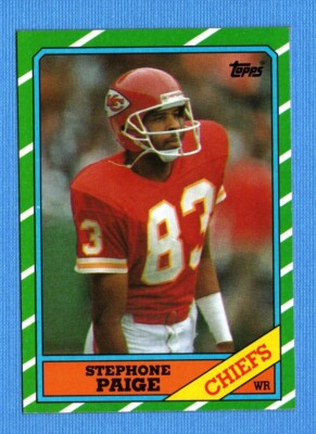 1986 Topps #306 Stephone Paige EXMT+ Kansas City Chiefs | eBay