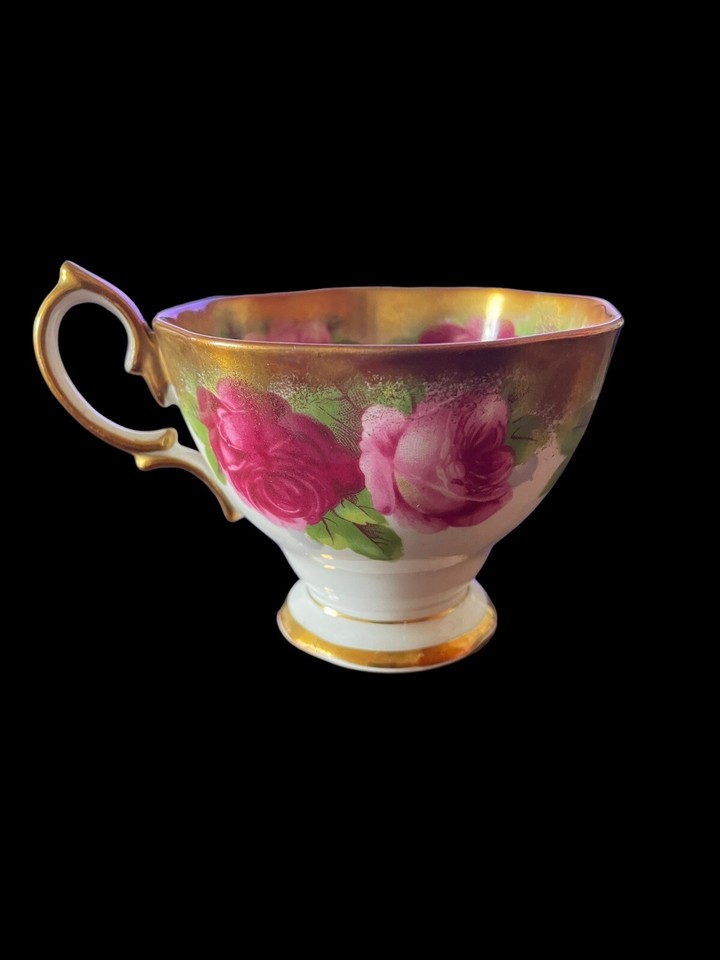 Royal Albert Old English Rose Footed Teacup ONLY Mother's Day England 2 ...