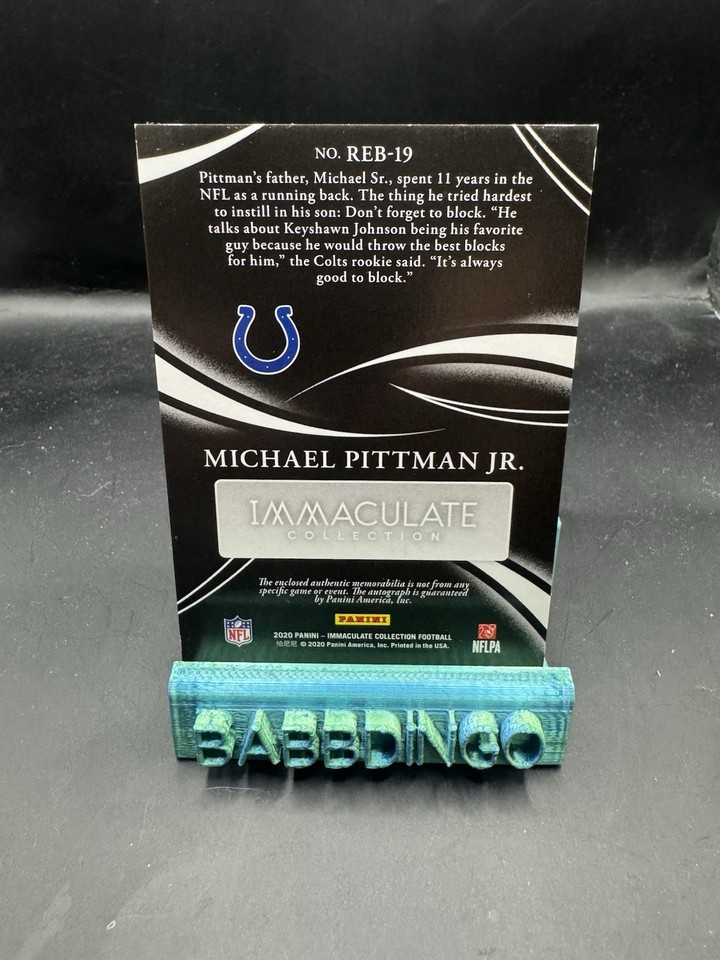 2020 Panini Immaculate- Michael Pittman Jr. Rookie Eye Black /25 (Sick ...