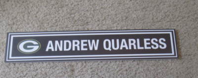 NFL, Green Bay Packers Locker Tag; ANDREW QUARLESS, 16 inches long | eBay