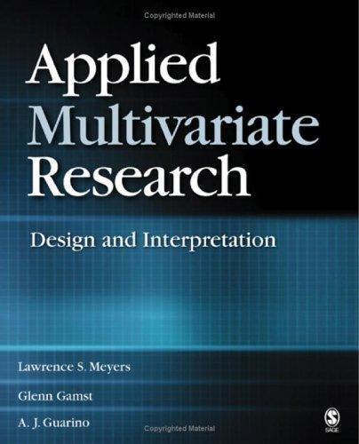 Applied Multivariate Research : Design and Interpretation by Glenn C ...