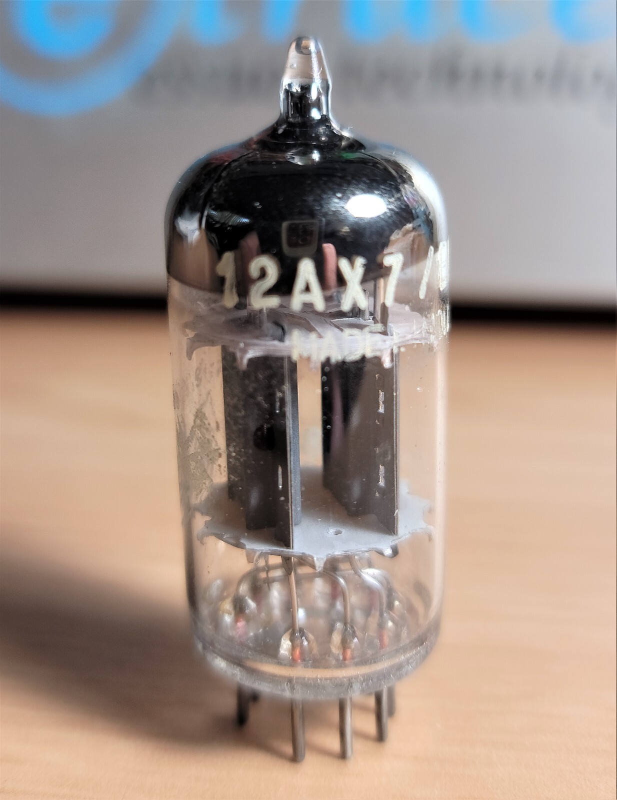 12AX7 AMPEREX BUGLE BOY ECC83 PREAMP TUBE HOLLAND #9 (1962) *CURVE ...