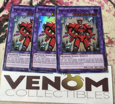 3x (M/NM) - Vision HERO Trinity - SHVA-EN036 - Super Rare - 1st Edition ...