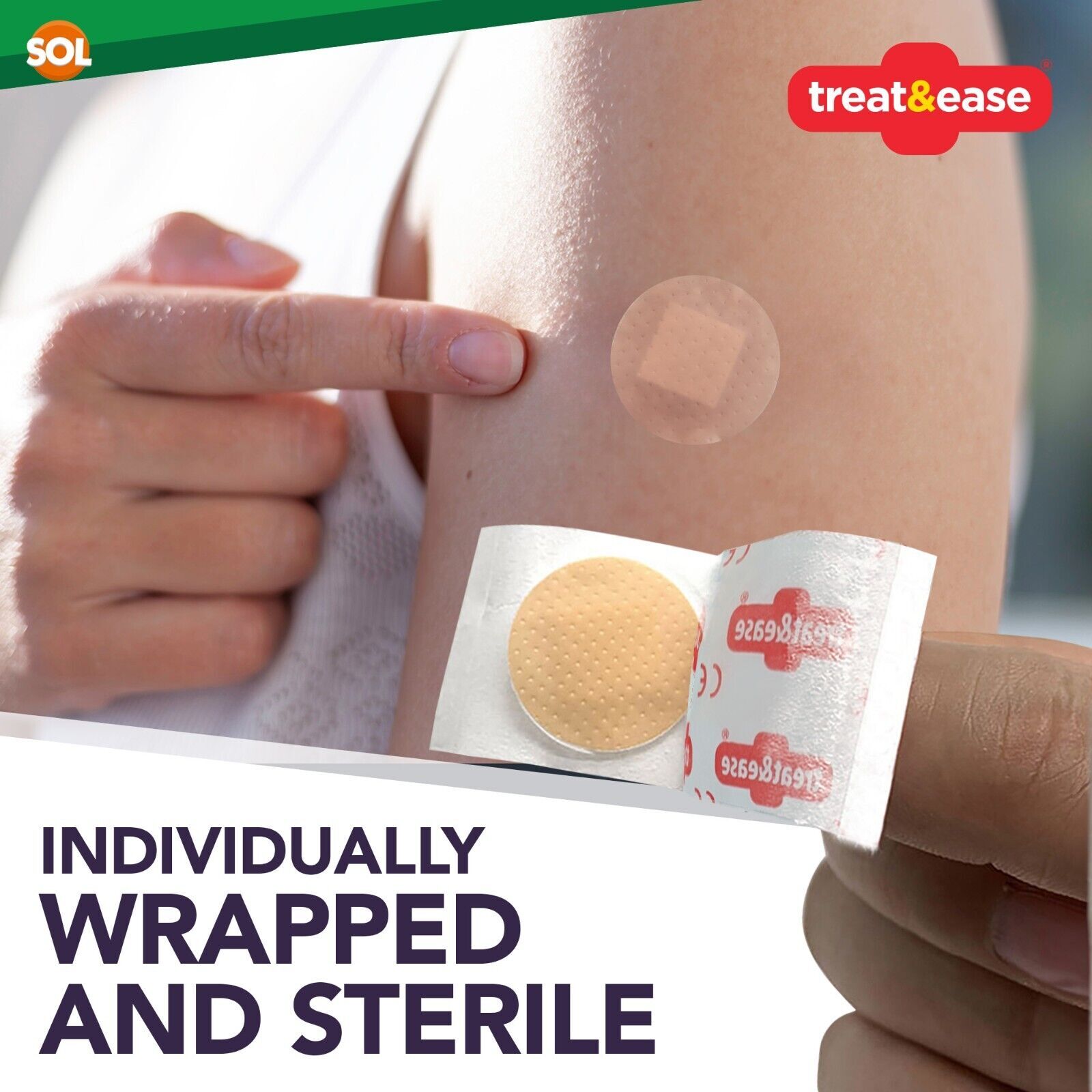 200 Round Spot Plasters 2.5cm Small Sterile Washproof First Aid Wound ...