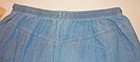 NWT Ladies 18 Soft Blue Cotton Denim Casual Pants Summer Elasticized ...