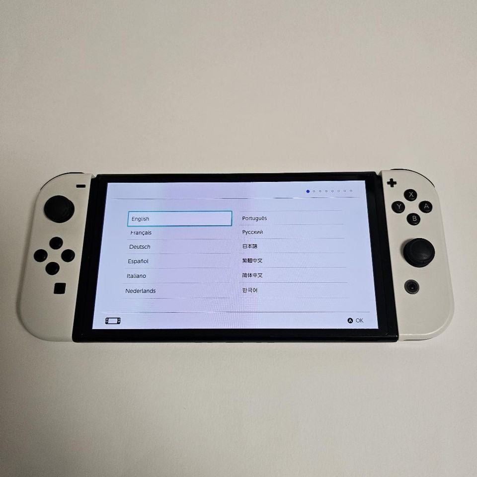 Nintendo Switch OLED Console Tablet Joy-Con White Only Very good Used ...