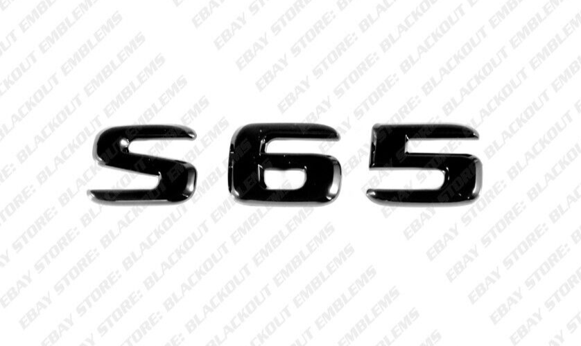 New Gloss Black Trunk Lid Emblem Badge Letters for Mercedes-Benz S65 ...