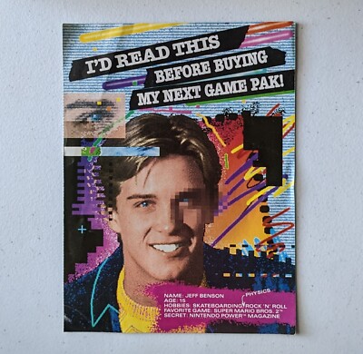 I’d Read This Before Buying My Next Game Pak Nintendo Power NES Insert ...
