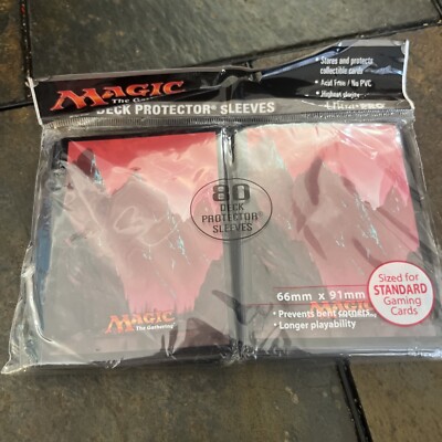 Unhinged Mountain Red ULTRA PRO MTG deck protector card 80 sleeves | eBay