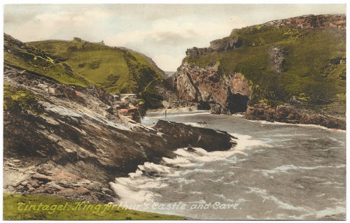 Tintagel King Arthur's Castle and Cave unused c1920 - Frith | eBay UK