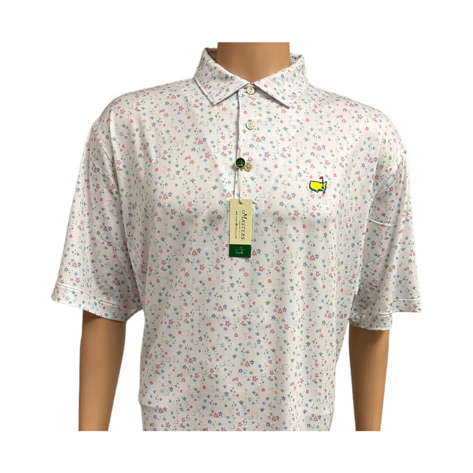 2025 MASTERS by Peter Millar Men's Performance Golf Shirt Polo Azalea ...