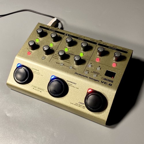 Boss VE-8 Acoustic Singer Guitar Vocal Multi Effect Processor Pedal ...