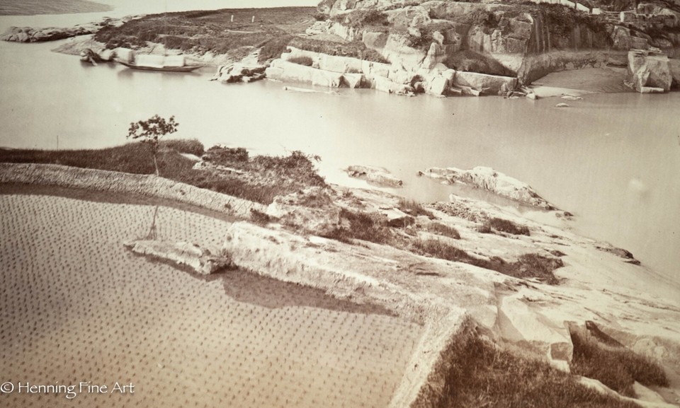 Extremely Rare Antique Albumen Photo Historical China, Fort on Foo Chow ...