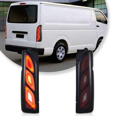 For Toyota Hiace H200 2005 -2018 w/Animation Full LED Tail Lights Smoke ...